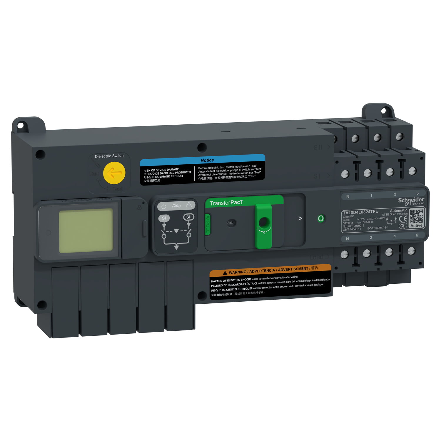 Schneider | TA10D4L0324TPE |active automatic transfer switch, TransferPacT Active automatic, 32A ...