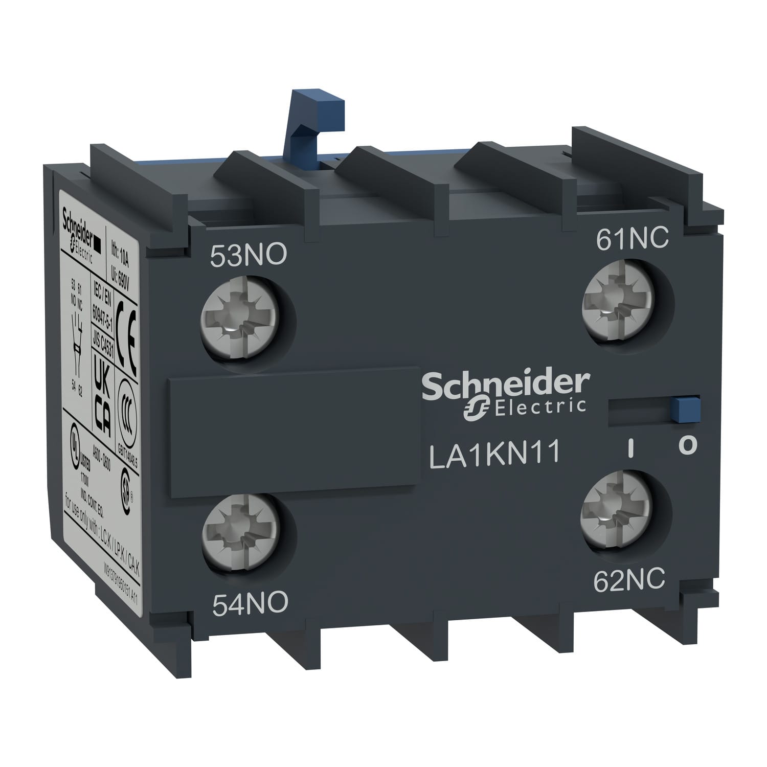 Schneider | LA1KN20 |Auxiliary contact block, TeSys K, 2NO, screw ...