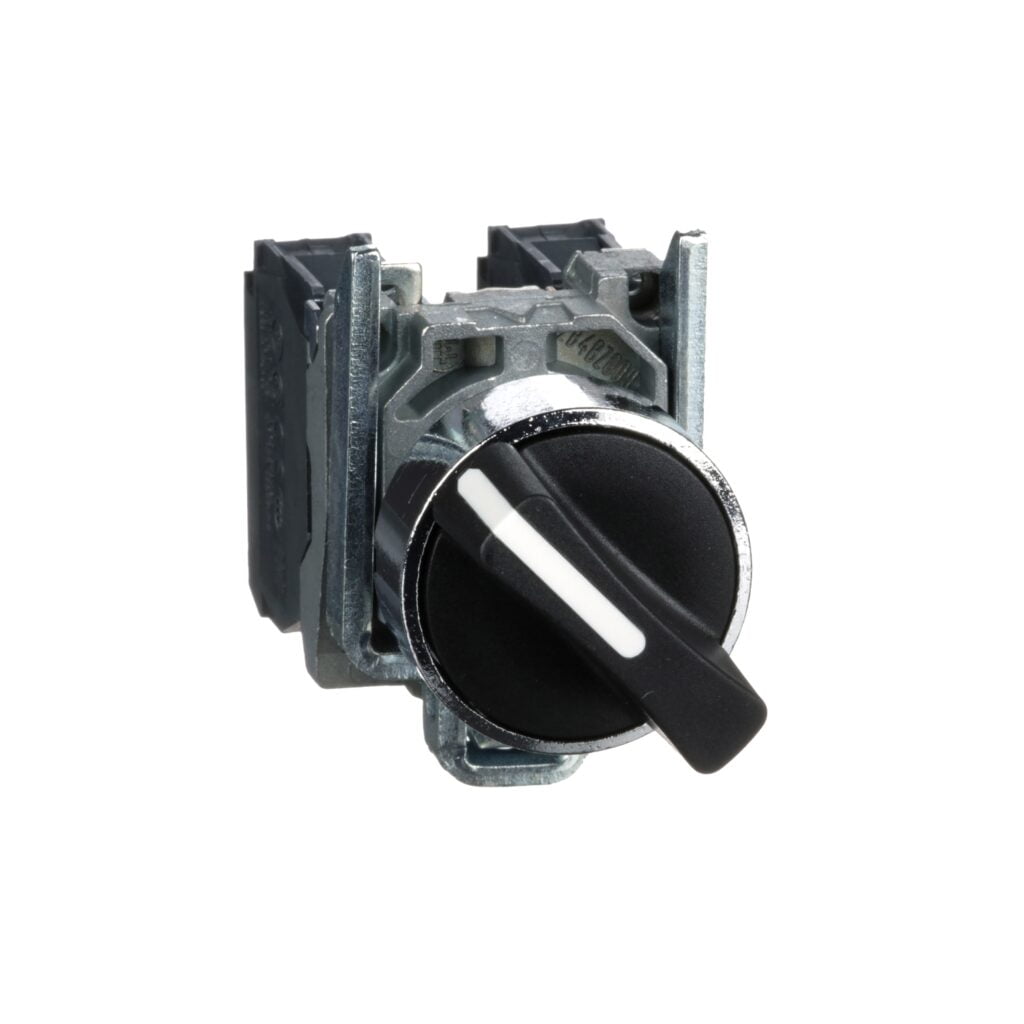 Schneider | XB4BD25 |Selector switch, metal, black, Ø22, 2 positions ...